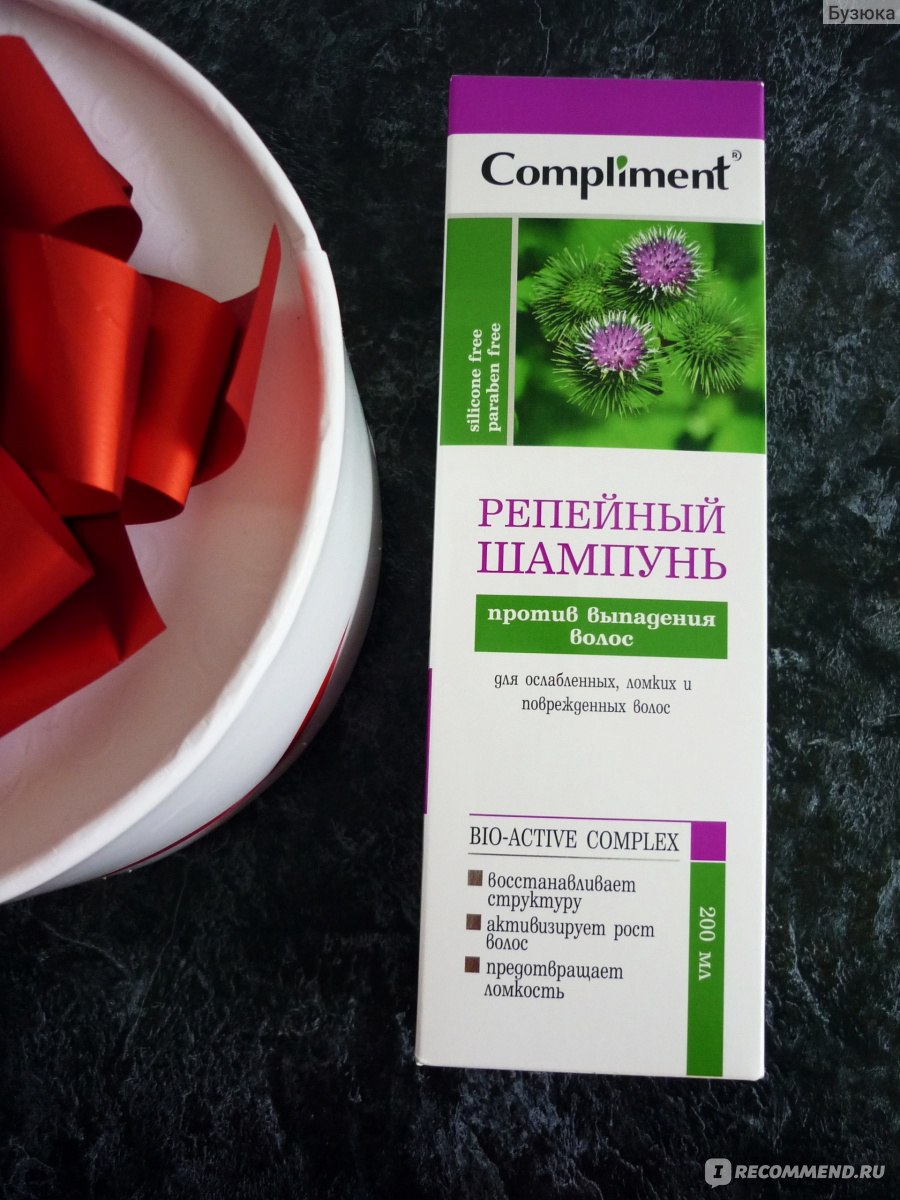 Шампунь от выпадения волос Compliment Репейный - «Этому шампуню ...